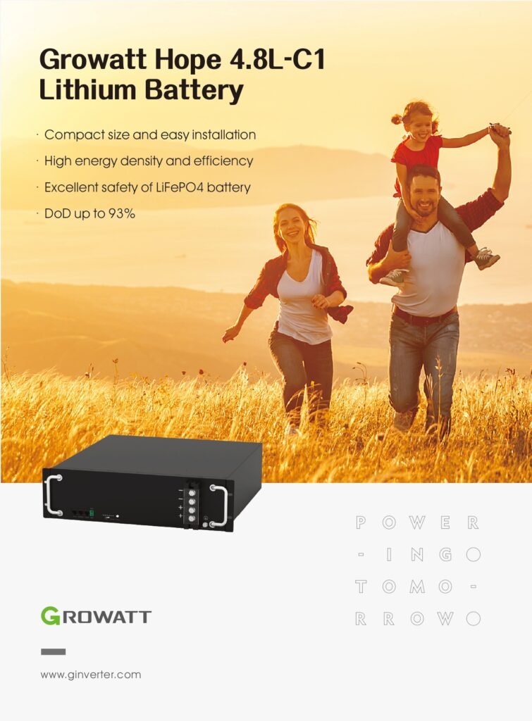 Growatt Hope 4.8L-C1 100AH 48V Lithium Battery LiFePO4 - EMARATI SOLAR