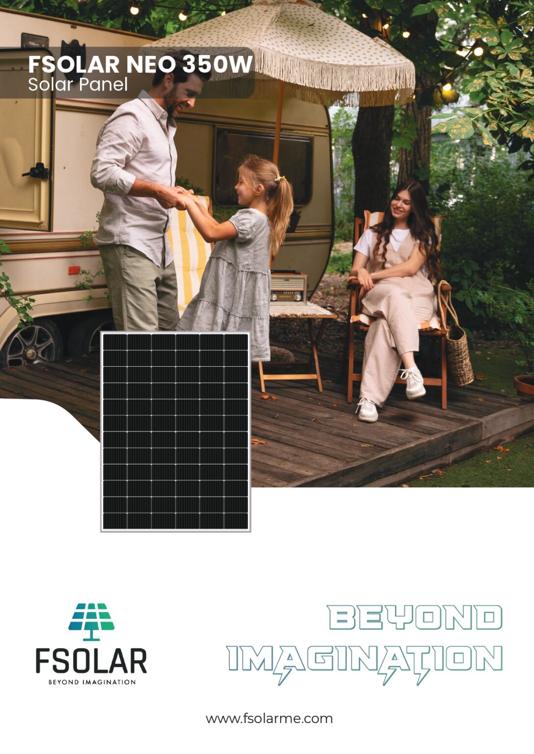 Fsolar Neo 350 Watts Solar Panel Mono-Crystalline - EMARATI SOLAR